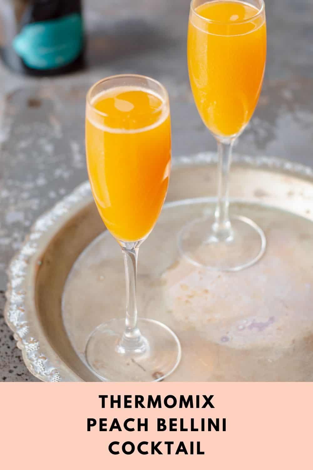 Thermomix Peach Bellini Cocktail - Thermo Diva